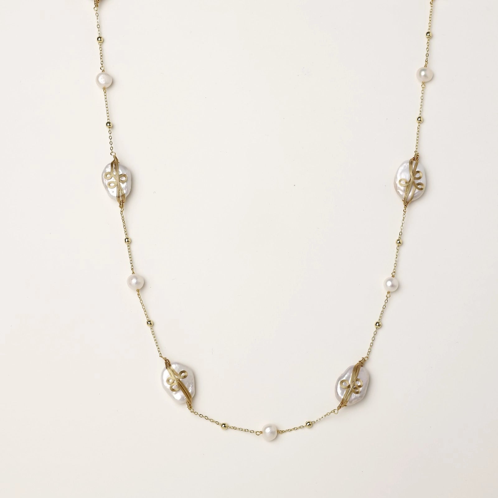 Botanical Pearl Necklace | Baroque Pearl Jewelry