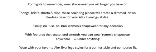 Women's Yummie Sculpting & Smoothing Shapewear | Alex Evenings